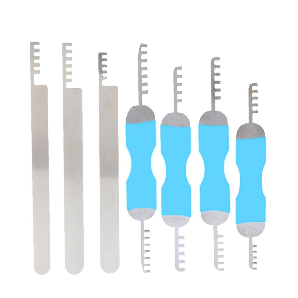 7pcs Stainless Steel Comb Picks Lock Opener Locksmith Tools - SENT ...