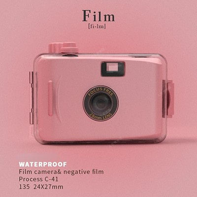 FOCUS FREE C-41Pink Reusable Photo Camera 28mm (Film Camera) กล้องฟิล์ม ...