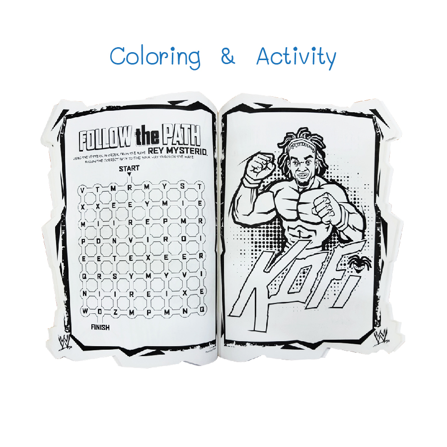 Wel-B WWE COLORING ACTIVITY BOOK หนังสือเด็ก หนังสือภาษาอังกฤษ หนังสือ ...