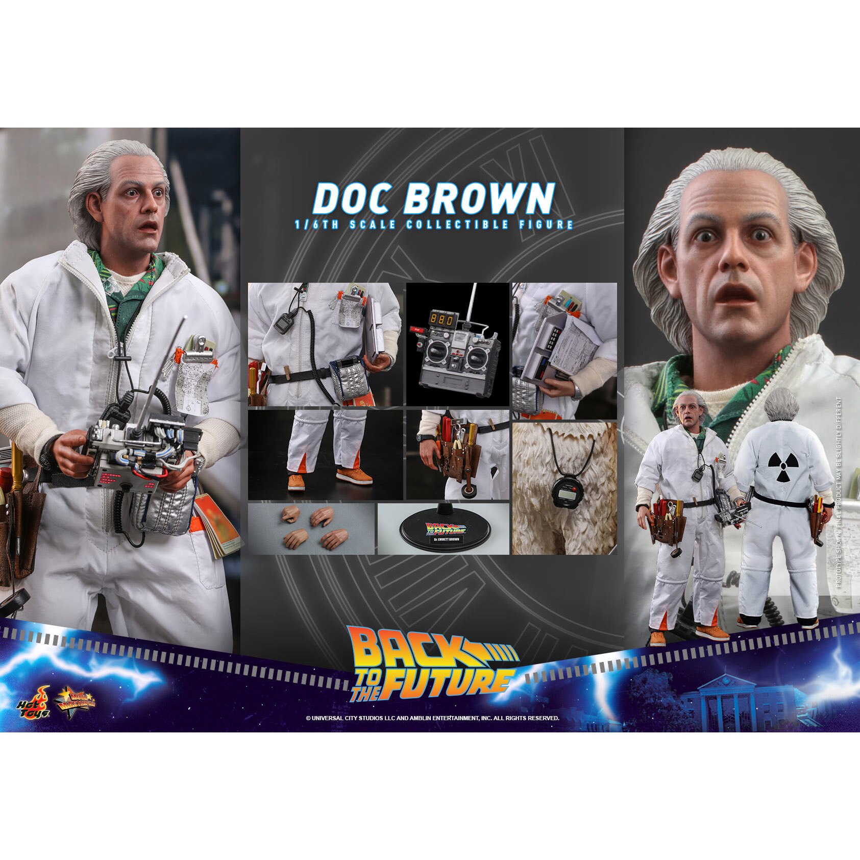 HOTTOYS MMS609 MMS610 Dr. Emmett Brown Back To The Future Part 16 Movie ...