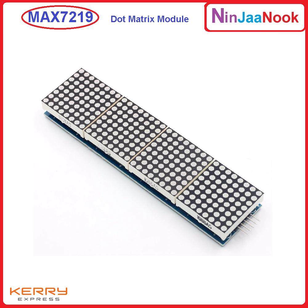 จอแสดงผลพร้อมสาย MAX7219 Dot Matrix Module Microcontroller 4 In One Display with 5P Line for ...