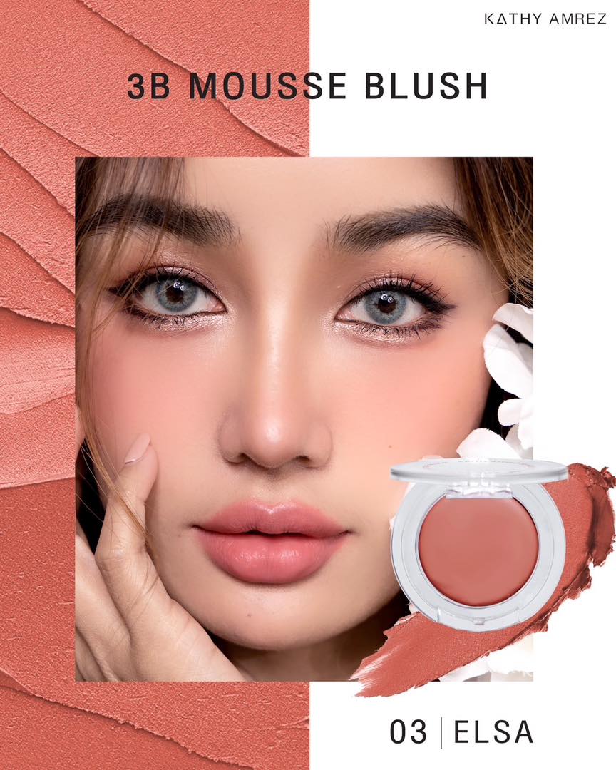3B MOUSSE BLUSH KATHY ทรีบี มูส บลัช Kathy แป้งกระแต - Little Mayy - ThaiPick