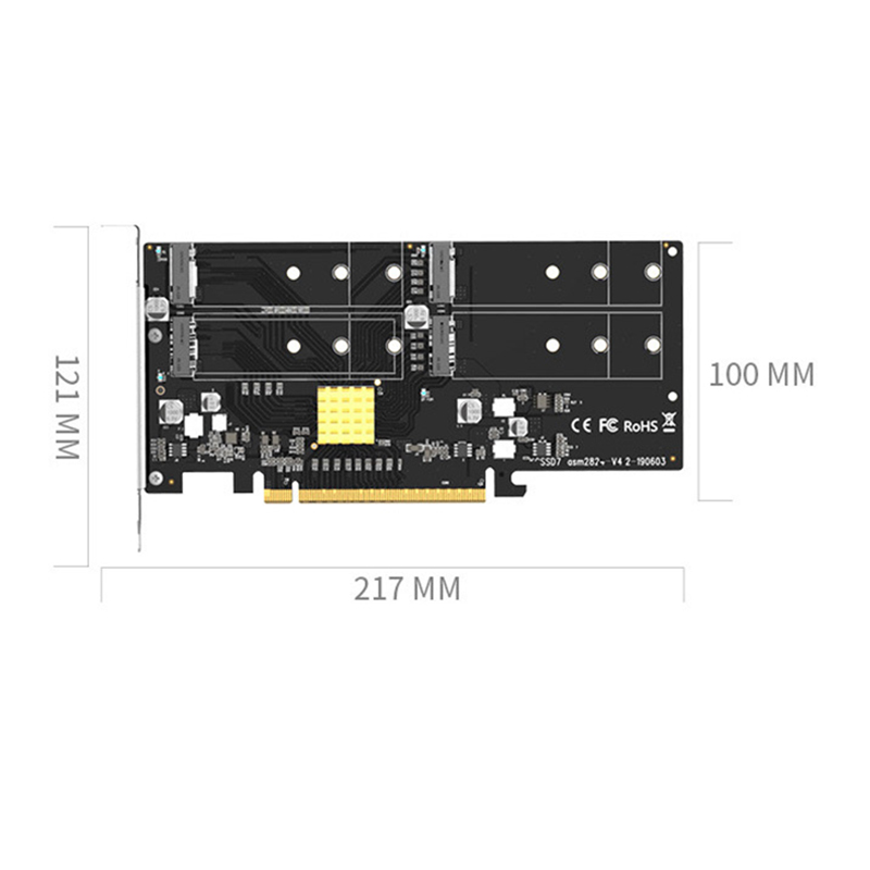 4 in 1 Cards Adapter M.2 Raid Controller/SSD/Card Pci-E/Pcie M.2 SSD ...