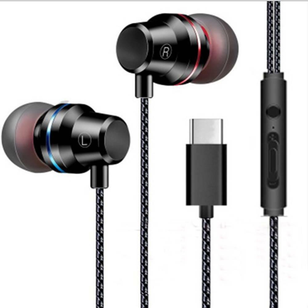 Type-C HIFI Super Bass USB-C In-Ear Earphone Headset Earbud Headphone ...