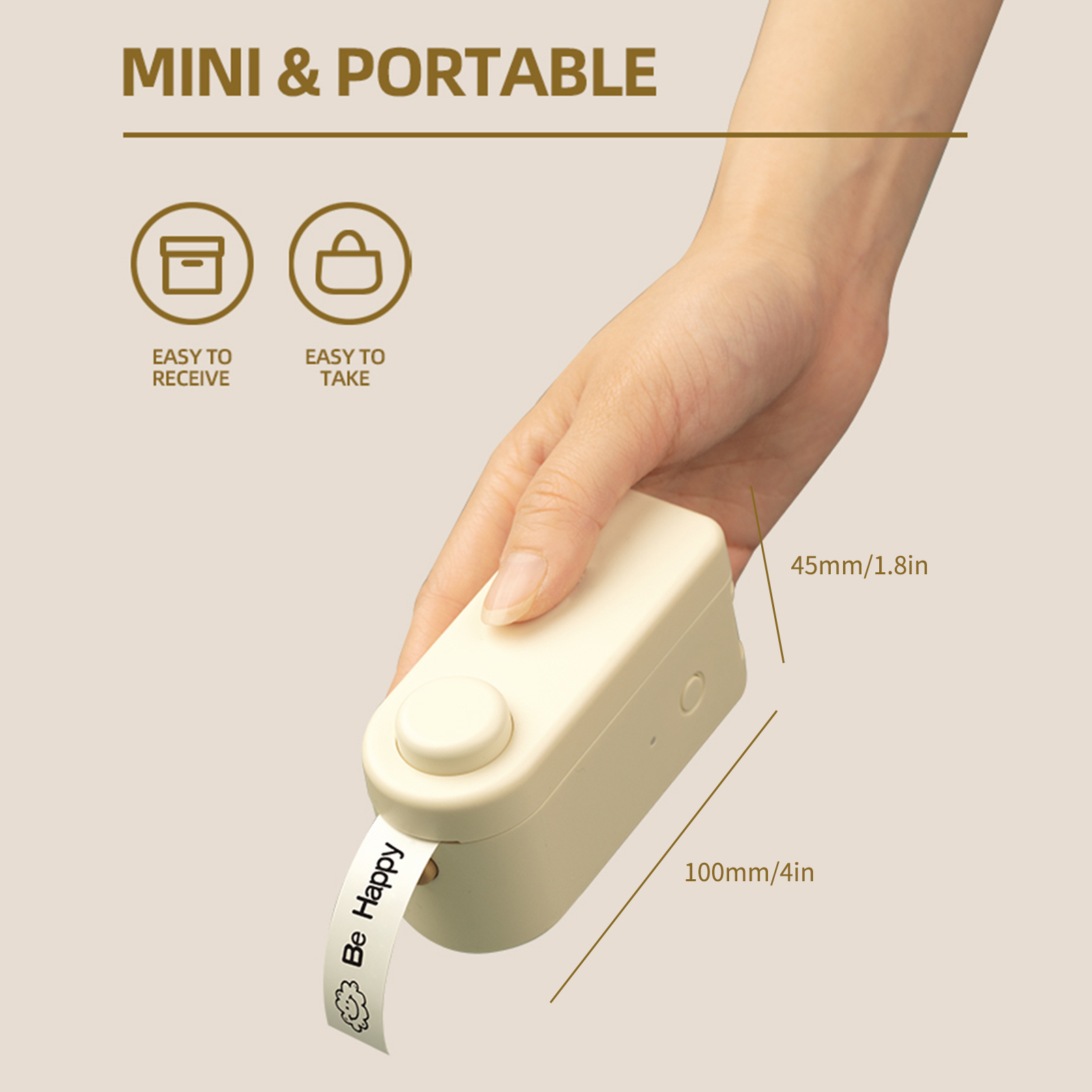 Label Maker Portable Mini Pocket Printer Thermal Label Printing Machine ...