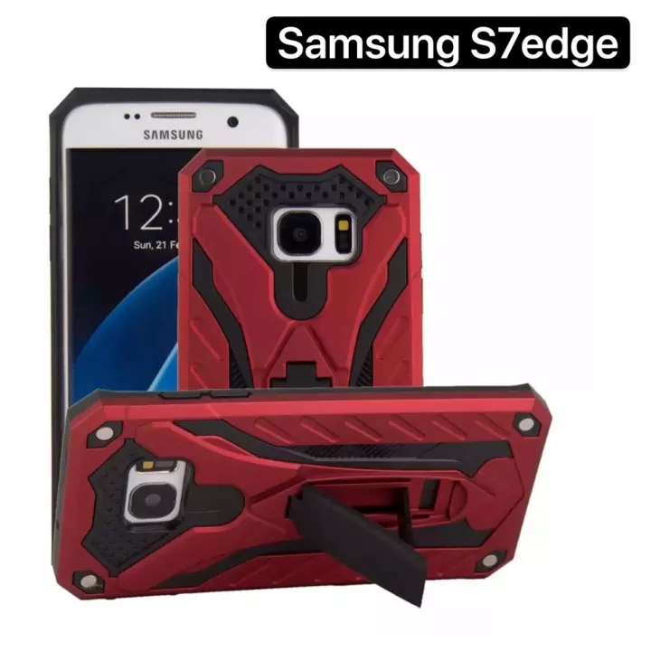 ส่งจากไทย Case Samsung S7edge เคสซัมซุง S7EDGE เคสนิ่มTPU เคสหุ่นยนต์ เคสไฮบริด มีขาตั้ง เคสกัน ...