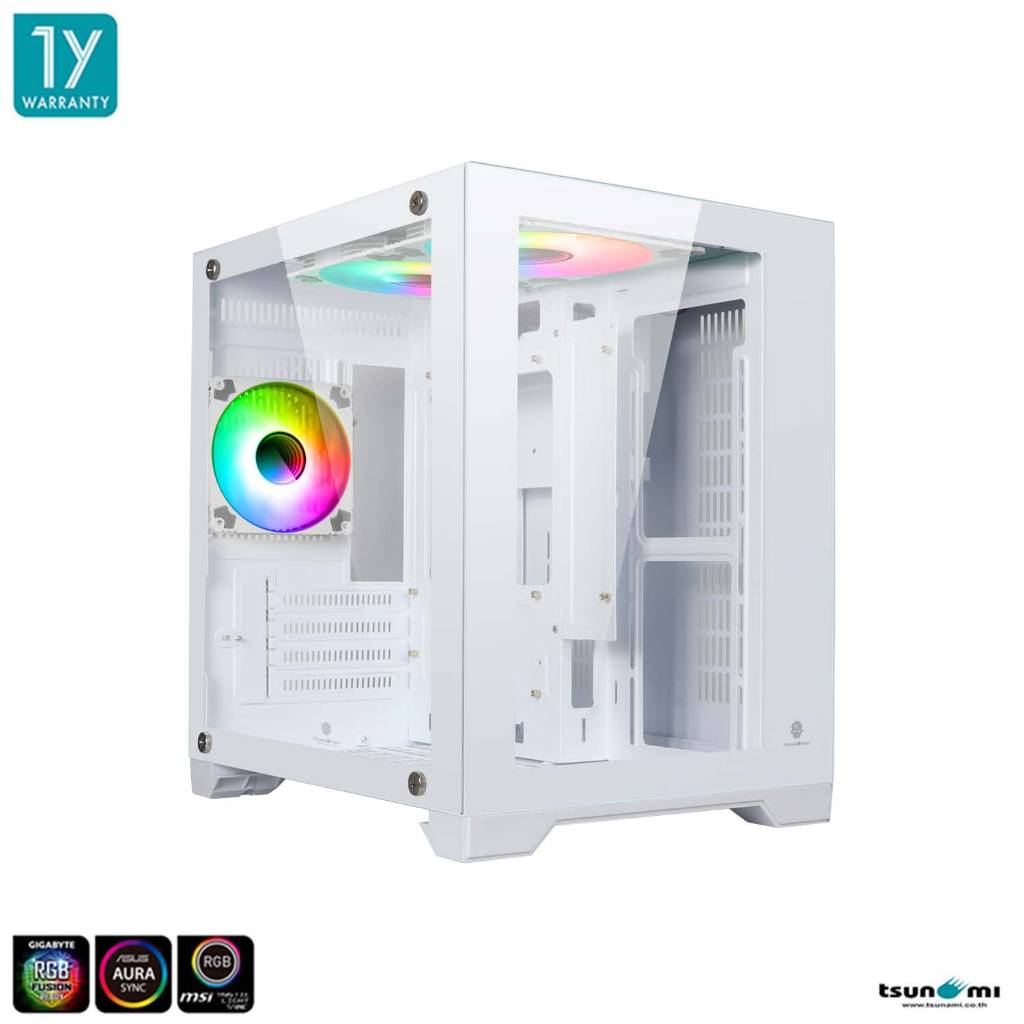 Tsunami Coolman Mini Vision ARGB Panorama Tempered Glass (ww) M-ATX ...