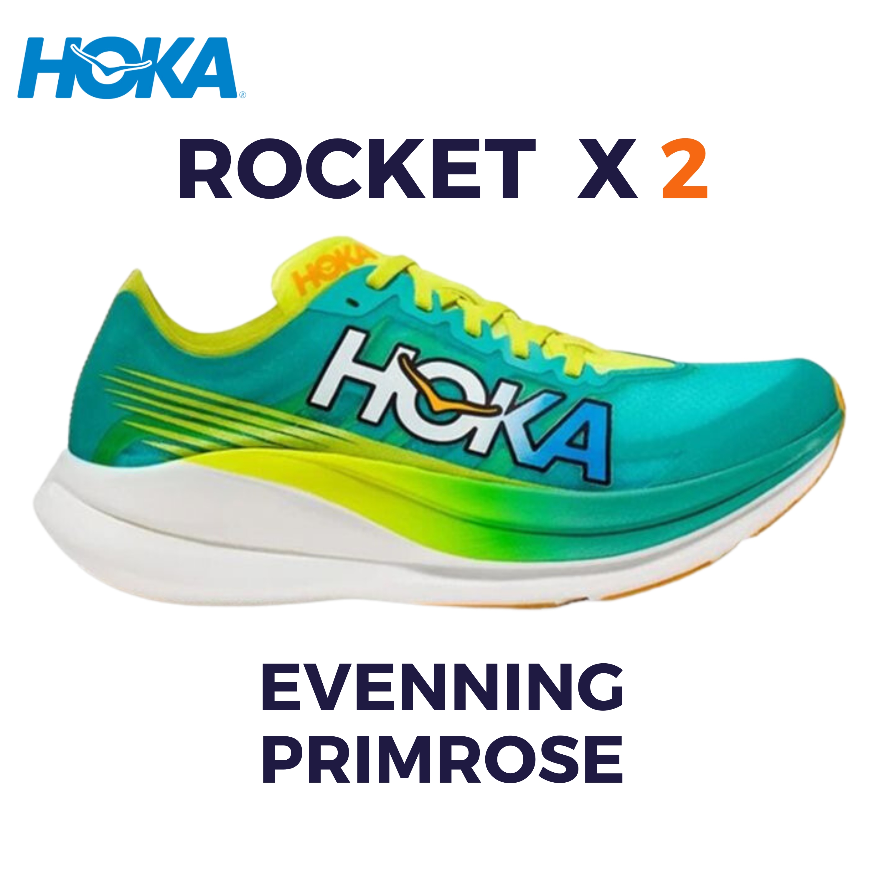 รองเท้าวิ่ง Hoka Rocket X 2 Evenning Primrose Size36-45 รองเท้าผ้าใบผู้ชาย รองเท้าผ้าใบผู้หญิง ...