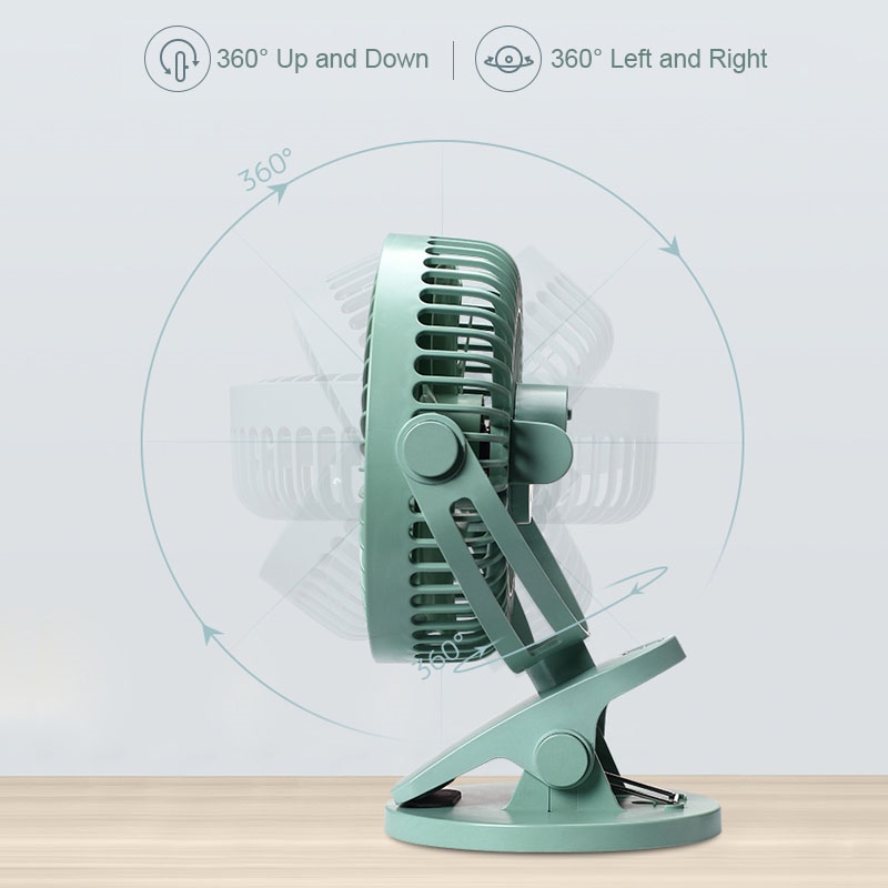 6 Inch Portable Cool Fan for Home Office Camping USB Rechargeable Mini ...
