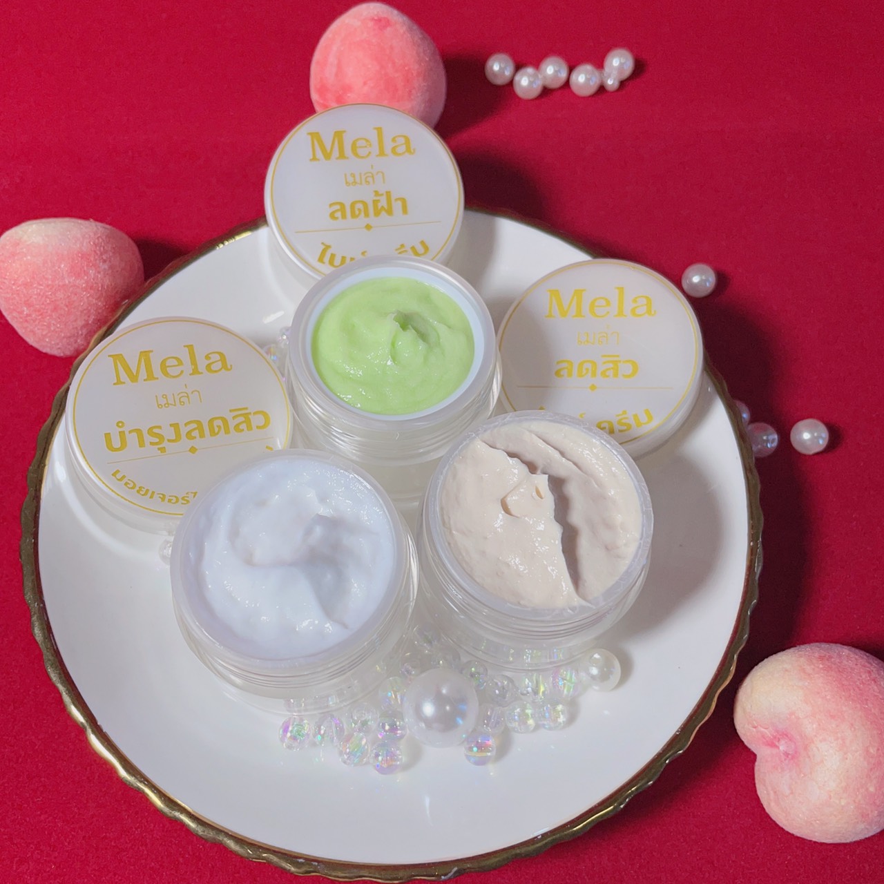 ครีมหน้าใส ครีมลดฝ้า ครีมทาฝ้า เมล่าครีม ลดสิว ฝ้า Mela Cream Set 3in 1 ...