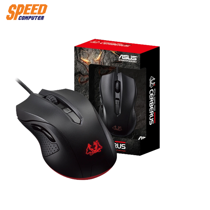 MOUSE (เมาส์) ASUS GAMING CERBERUS RED LED OPTICAL SENSOR 2500 DPI By ...