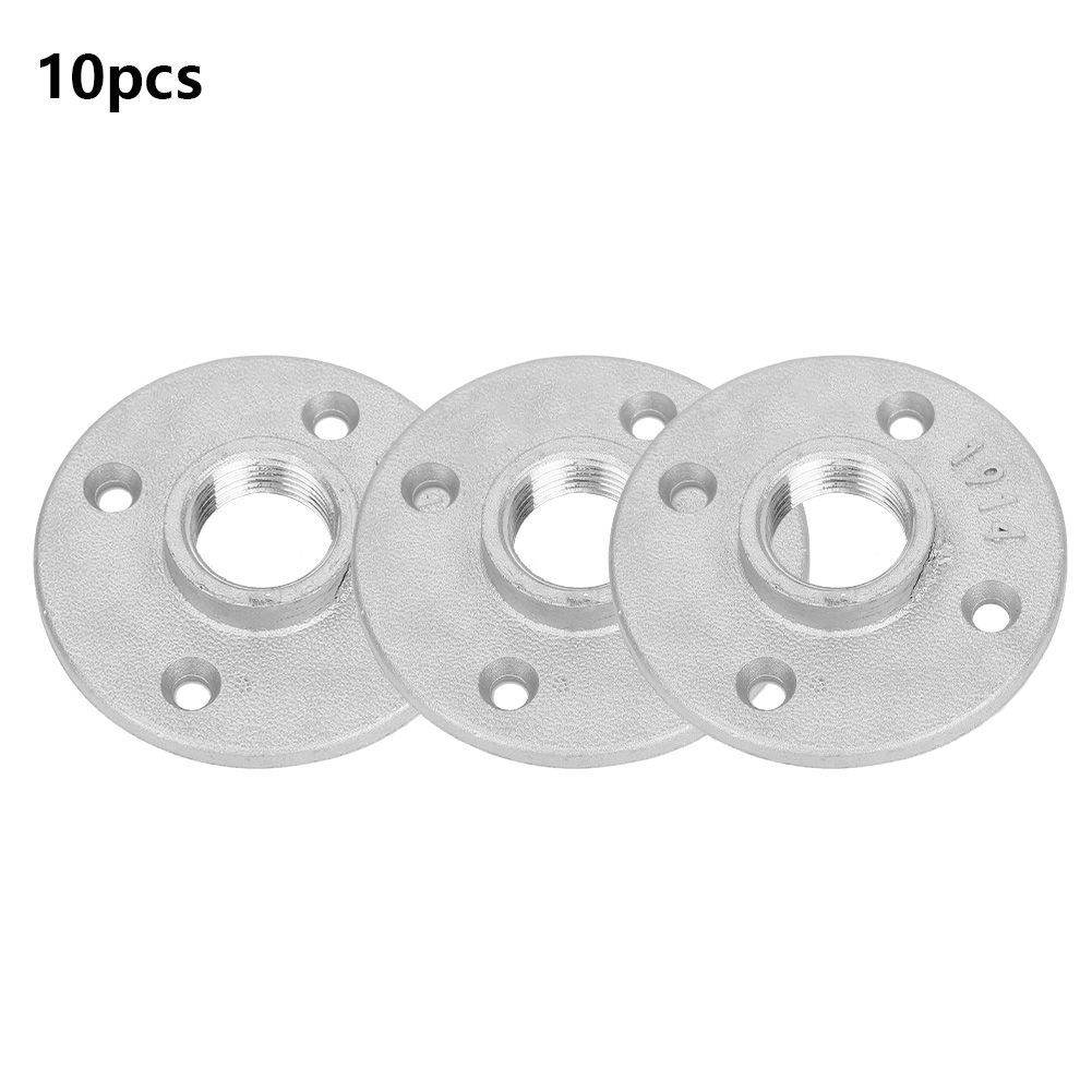 【ลดสุดใจ】10Pcs DN20 3/4''Cast Iron Flange Wall Mount Fixed Pipe ...