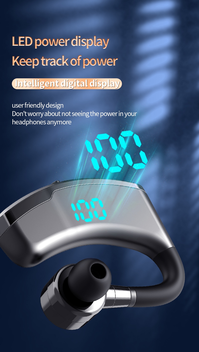 Wireless Bluetooth V8 Digital DISPLAY V9 headset General Business Noise Reduction 5.0 Bluetooth ...