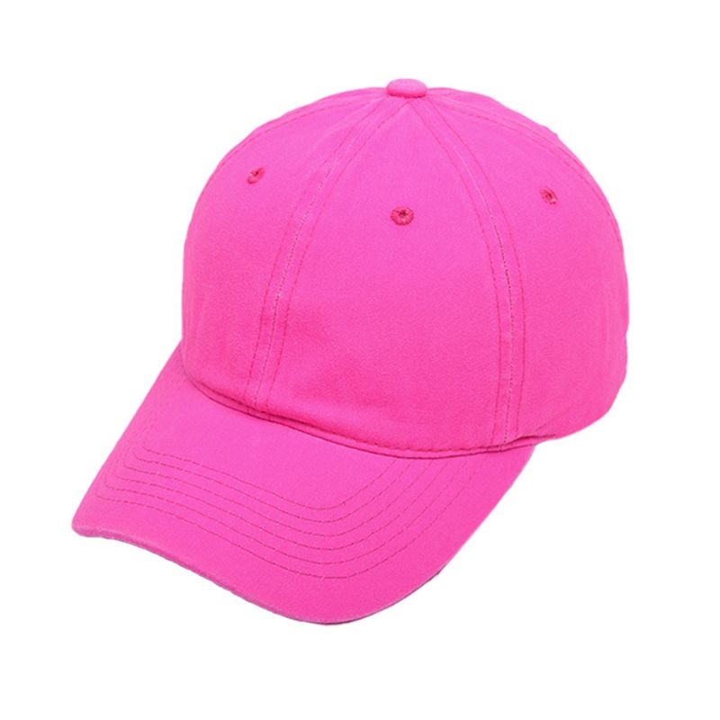 Unisex Fluorescent Neon Baseball Cap Bright Solid Color Outdoor ...