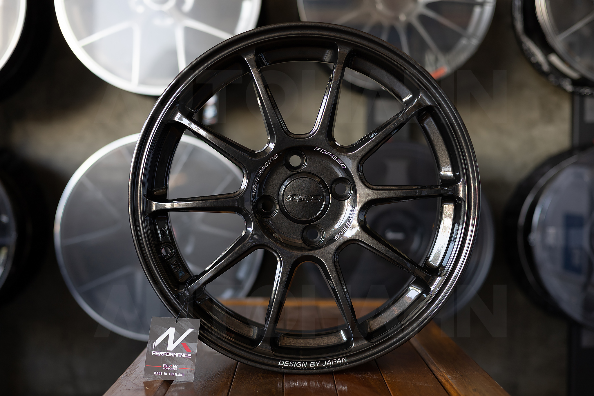 ล้อ NK performance รีดเบา Flow forming ลาย ZE40 สี DGM ขอบ 16 นิ้ว ...