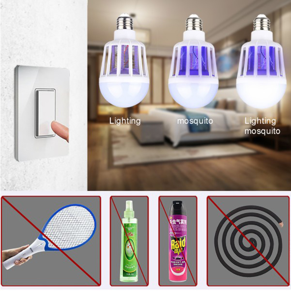 CORNER FASHION Greenhouse LED Bulb Bedroom Bug Kill Mosquito Killer ...