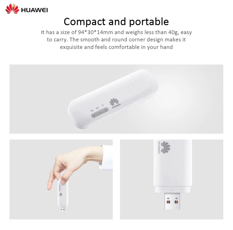 【USB Pocket WIFI HUAWEI E8372】Huawei E8372 4G Mobile WIFI SIM ROUTER Lte Wifi Router Pocket WiFi ...