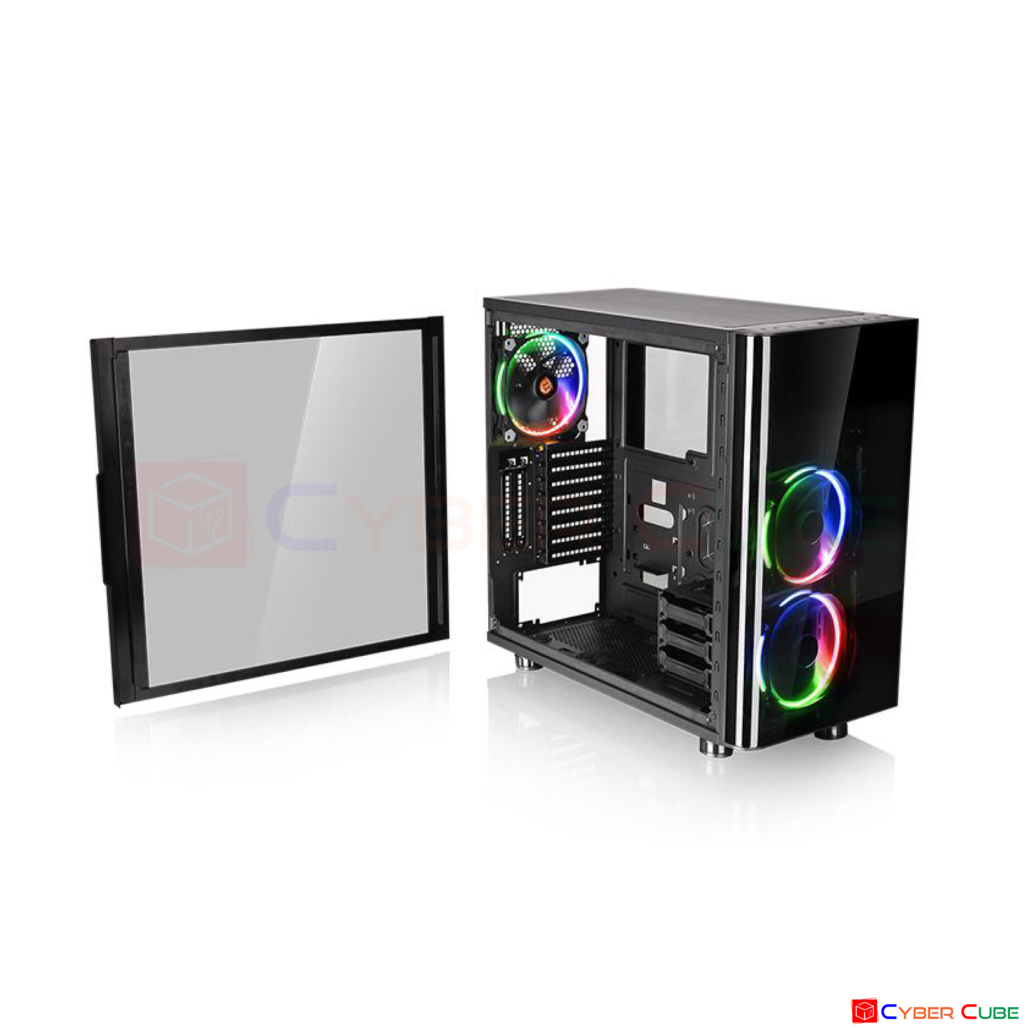Thermaltake View 31 Tempered Glass RGB Edition (เคส) Case - CyberCube ...