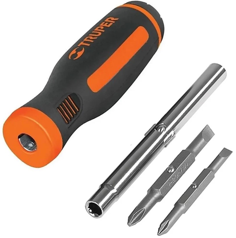 TRUPER 14200 ไขควงเปลี่ยนหัวพร้อมดอกไขควง 6 หัว (DT-4) (กล่อง 6 ชิ้น ...