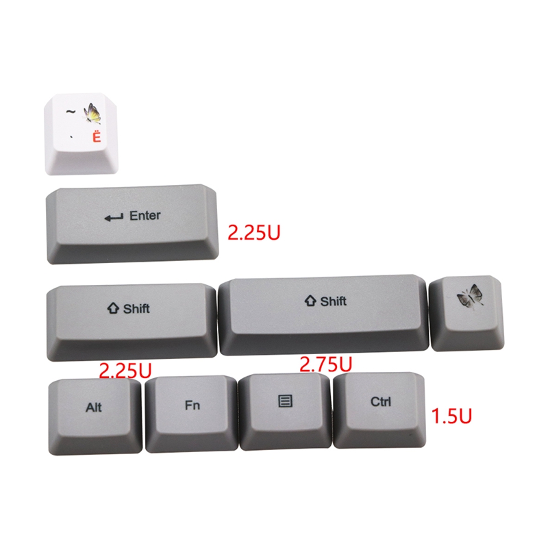 Russian Character Dye Subbed PBT Keycap Set Mechanical Keyboard Keycaps ...