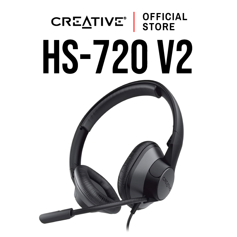 CREATIVE HS-720 V2 Headset ที่มาพร้อมกับไมโครโฟนแบบ Noise-cancelling ...