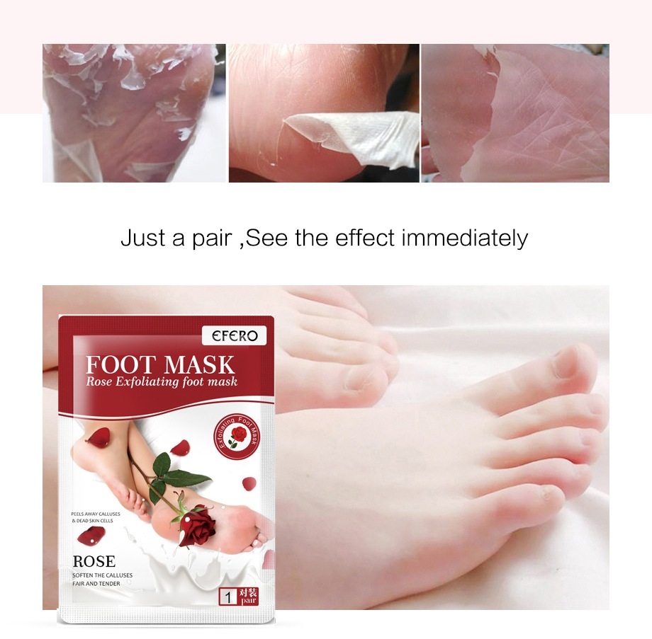 Natty888 EFERO Red rose Exfoliating Foot Mask เท้าหน้ากากสำหรับขาครีม ...