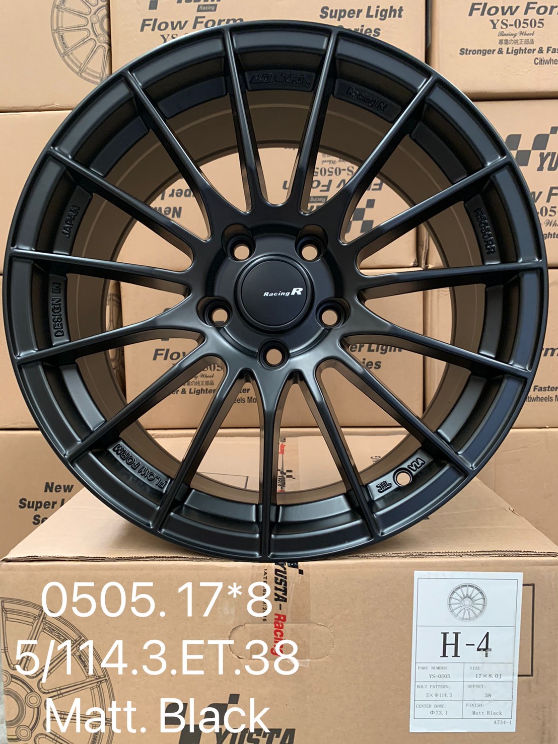 ล้อแม็กใหม่ RS05 - ขอบ17 - งานYUSTA - ( 17 x 5 รู 114 ) หน้ากว้าง 8 x 8 ET38/38 - 3สี - ส่งฟรี ...