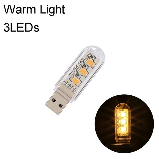 3/8/24 ดวง Ultra Bright Light LED ไฟ USB อเนกประสงค์ หลอดไฟ(แสง Cool White / Warm White) น้ำหนัก ...