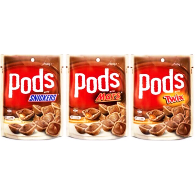 ♣Pods chocolate ขนมบิสกิตสอดไส้ช๊อคโกแลต คาราเมล NET 160 สินค้าจาก ...