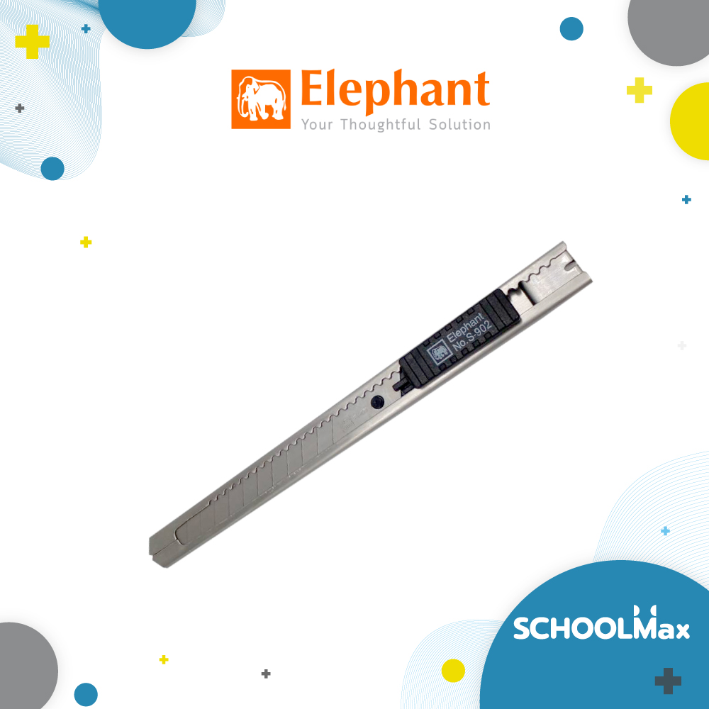 คัตเตอร์ มีดคัตเตอร์ รุ่น S-902 9 มม.ใบมีด 45องศา ยี่ห้อ ตราช้าง จำนวน ...