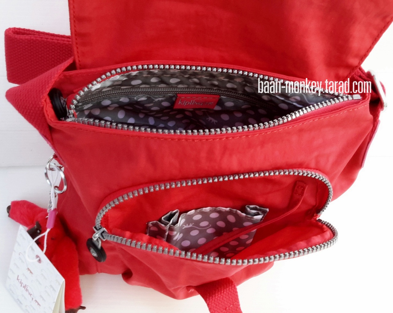 KIPLING SHOP ของแท้เบลเยี่ยม กระเป๋าสะพาย Kipling New Raisin Tango Red ...