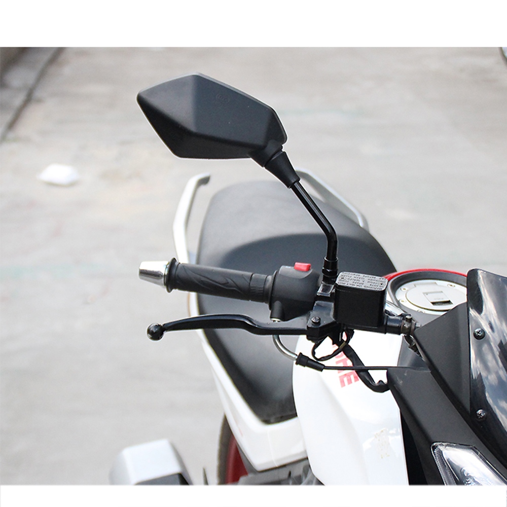 rearview mirror Carbon Fibre Pattern Universal 10mm Motocycle Mirror ...