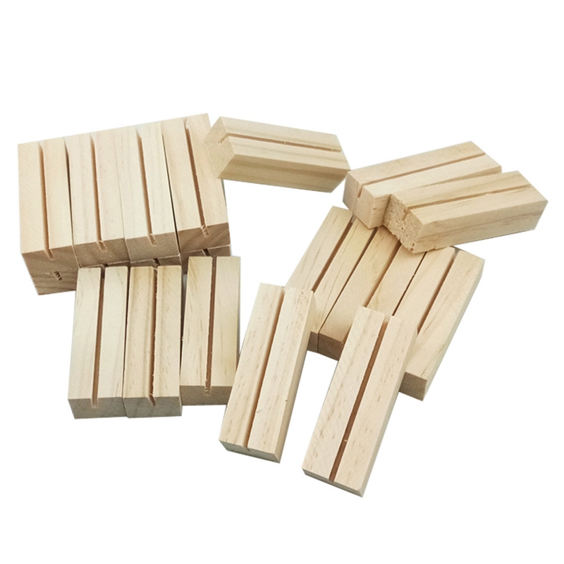 40PCS Note Clip Decoration Home Message Card Holder Wooden Handicraft ...