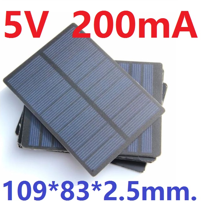 5V 200mA 1W 109x83mm Solar cells Epoxy Polycrystalline Silicon DIY ...