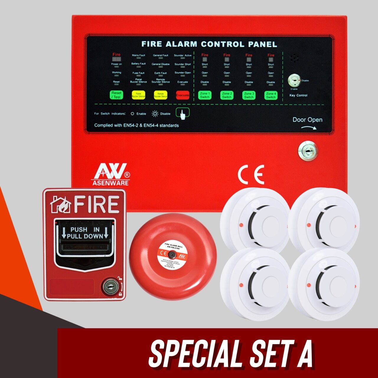 Fire Alarm Control Panel 30 Zone with 1 Zone Bell + 1 Telephone รุ่น FA ...