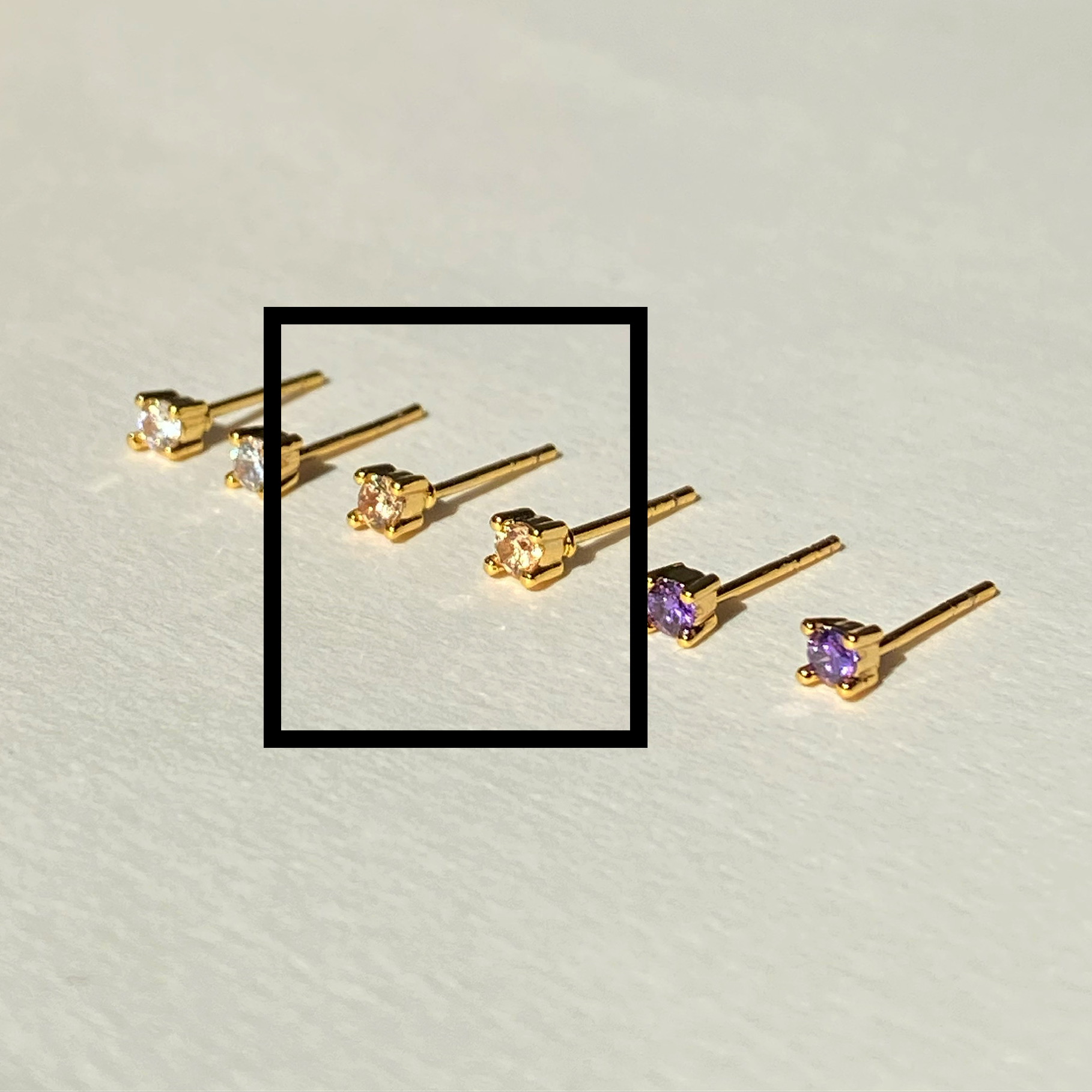 YVIS teeny tiny gem stud earring - yvis - ThaiPick
