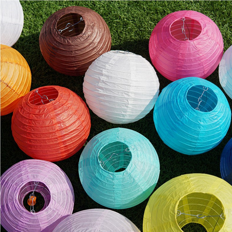 5pcslot 12inch 30cm China round Paper Lantern Festival Supplies ...