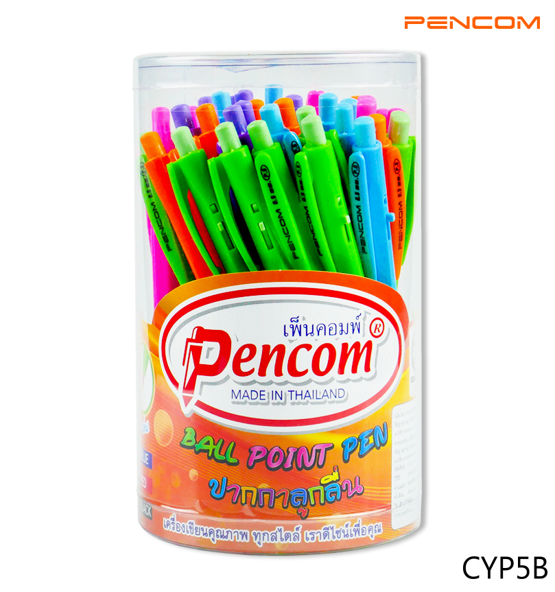 Pencom CYP5/B ปากกาหมึกน้ำมันแบบกดด้ามทึบ | Lazada.co.th