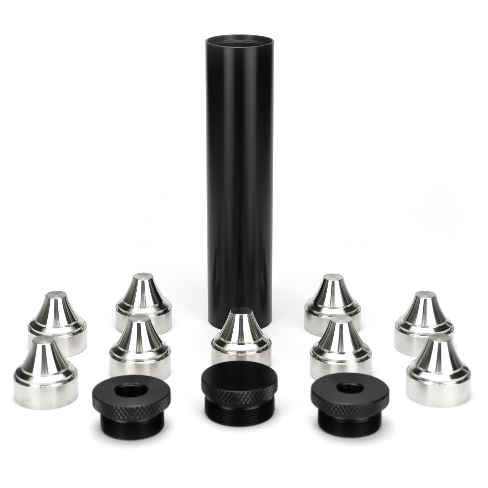 7''L 1.45"OD Aluminum Radial Solvent Trap 1-3/16x24 Tube 9pcs Stainless ...