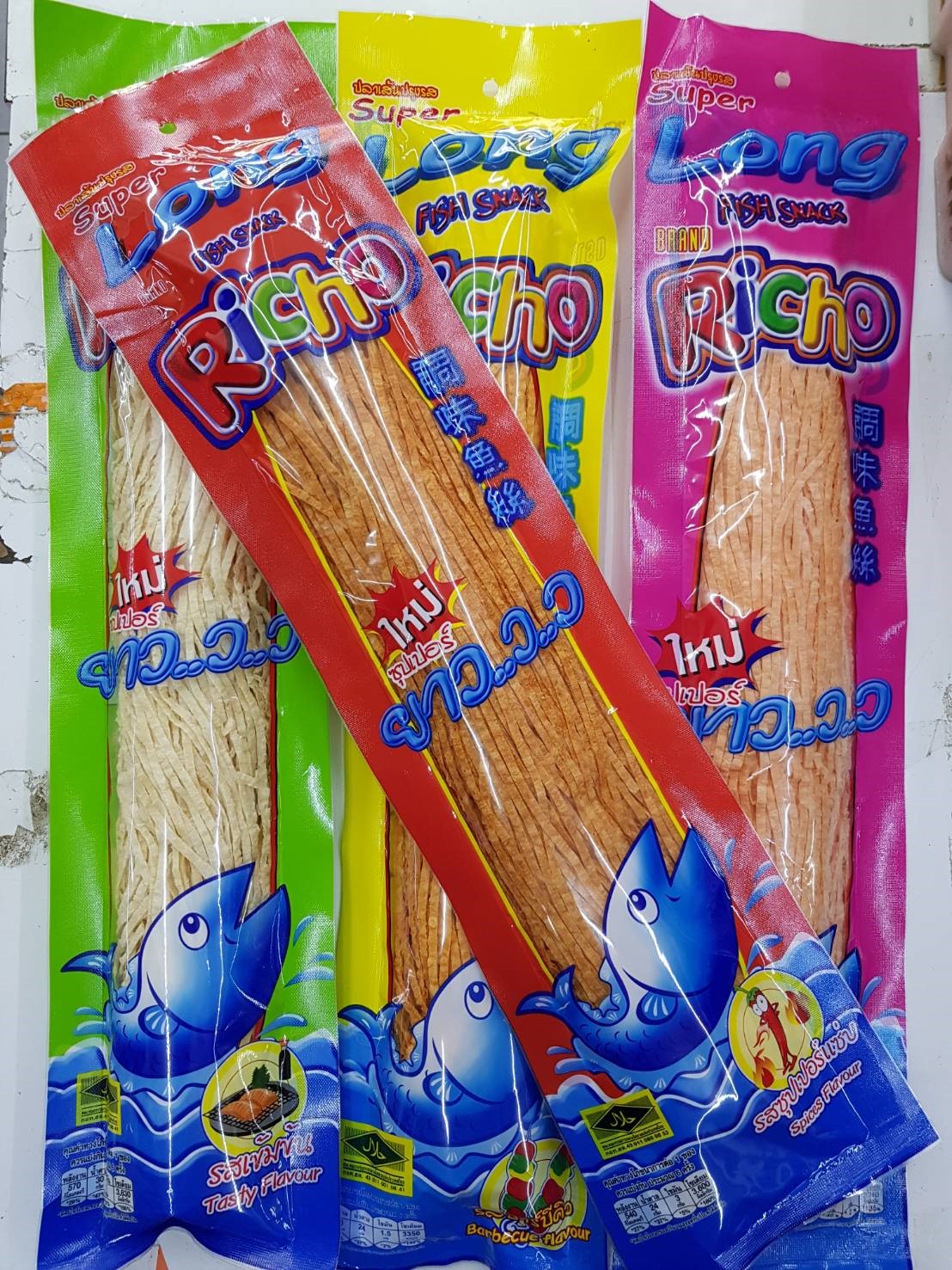 ปลาเส้น Richo เส้นยาว (170 กรัม) รสซุปเปอร์แซบ - Seazaa - Seazaa Seafood - ThaiPick