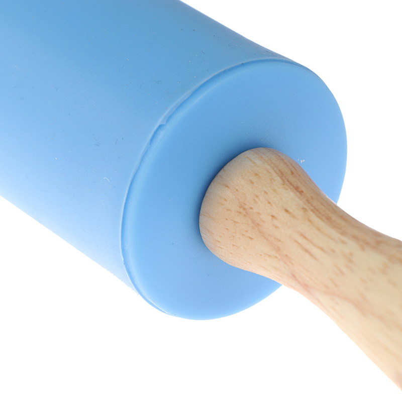 【Reday Stock】Non-Stick Wooden Handle Silicone Rolling Pins Pastry Flour ...