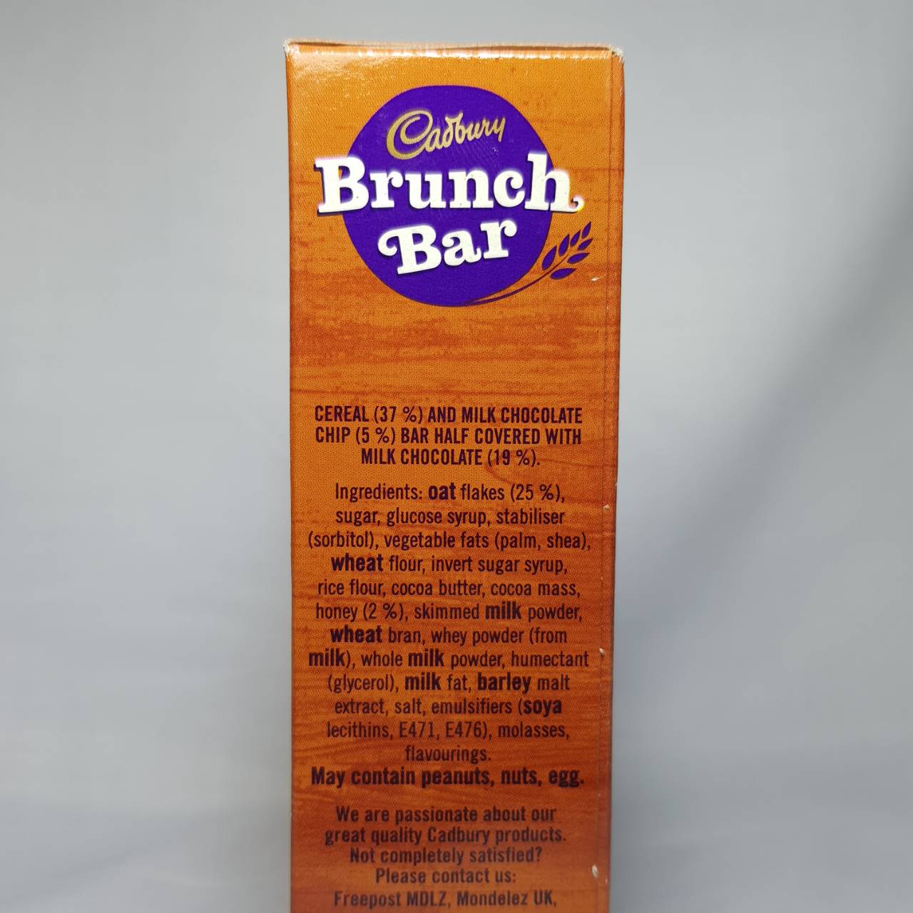 Cadbury Brunch Bar Peanut 160g แคดเบอรี่ บรันช์ บาร์ ถั่ว 160กรัม ...