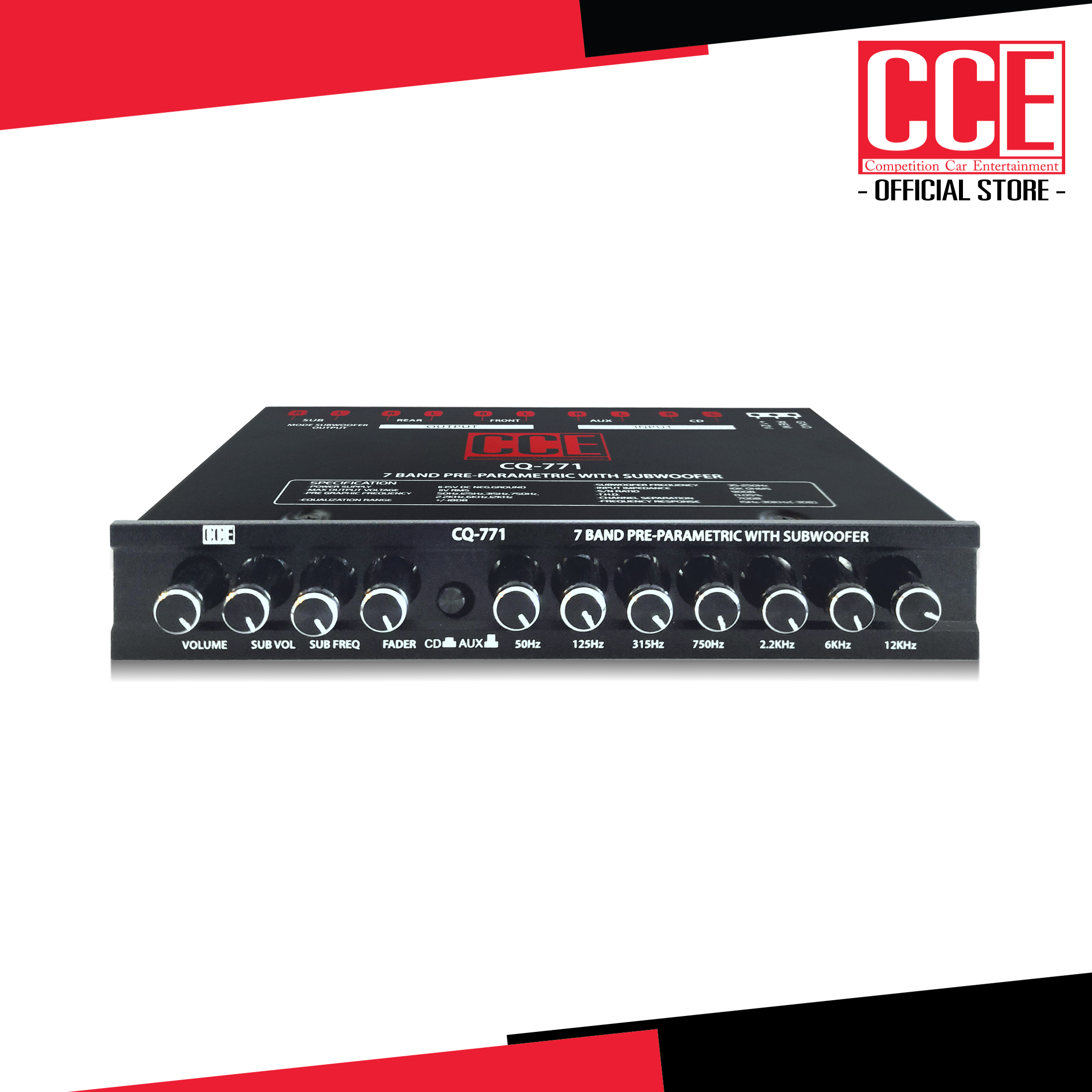 CCE ปรี7แบน แยกซับอิสระ วอมลุ่มโลหะ กลางชัด แหลมใส เบสหนัก CQ-771 CCE ปรับง่ายติดมือ จำนวน1 ...