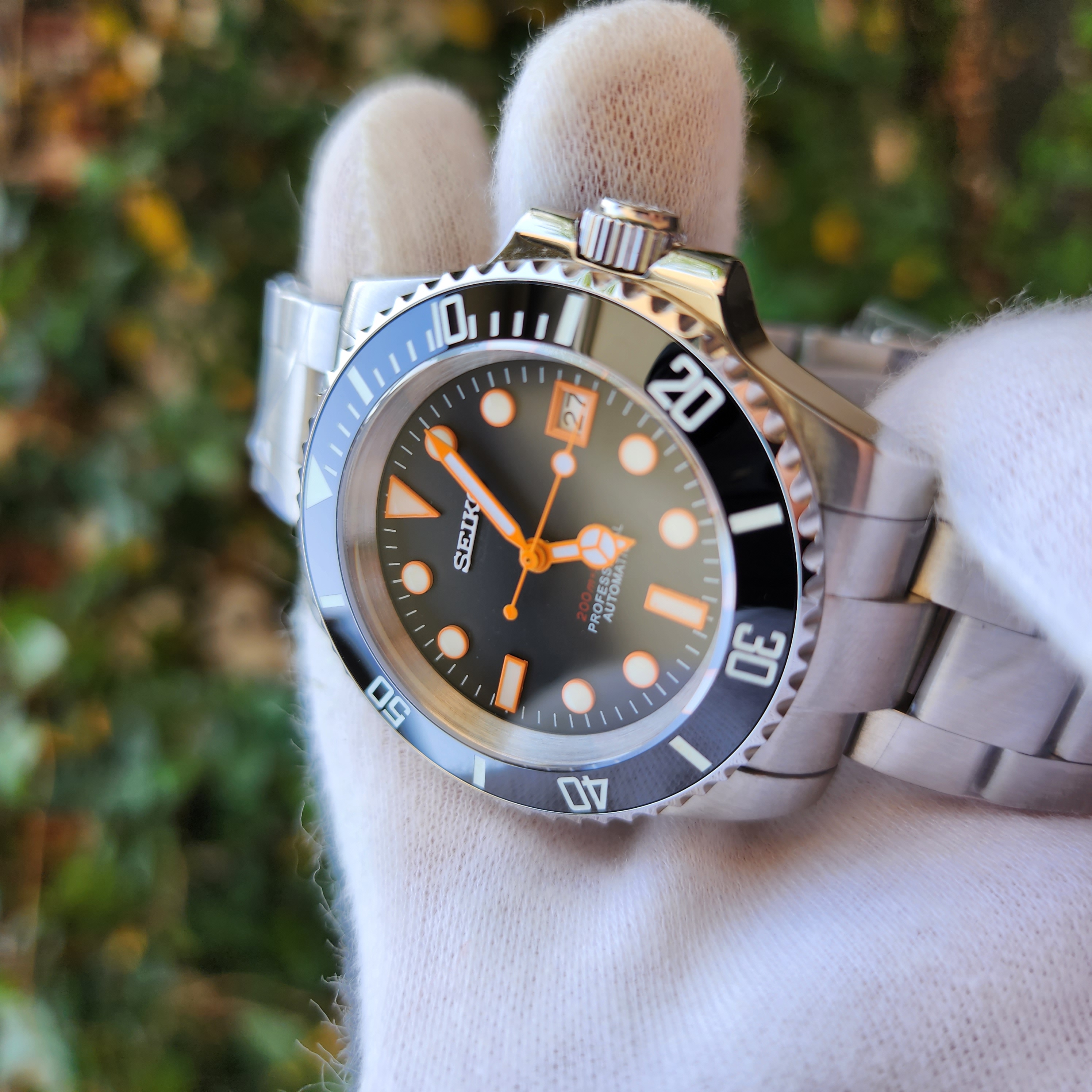 นาฬิกาผู้ชาย Seiko Modify Submarine 41mm Automatic NH35 Diver Custom ...