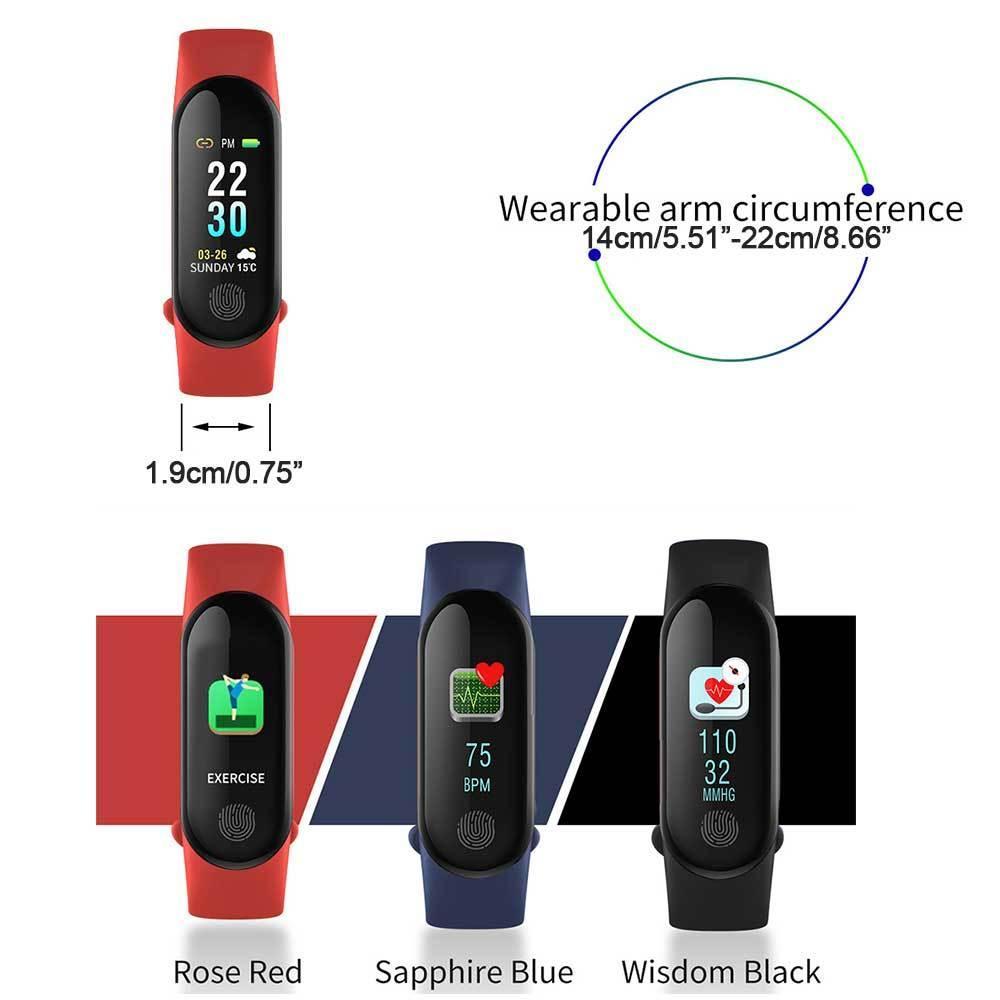 M2 SMART BAND กำไลอัจฉริยะเพื่อการออกกำลังกาย วัดความดันโลหิต เครื่อง ...