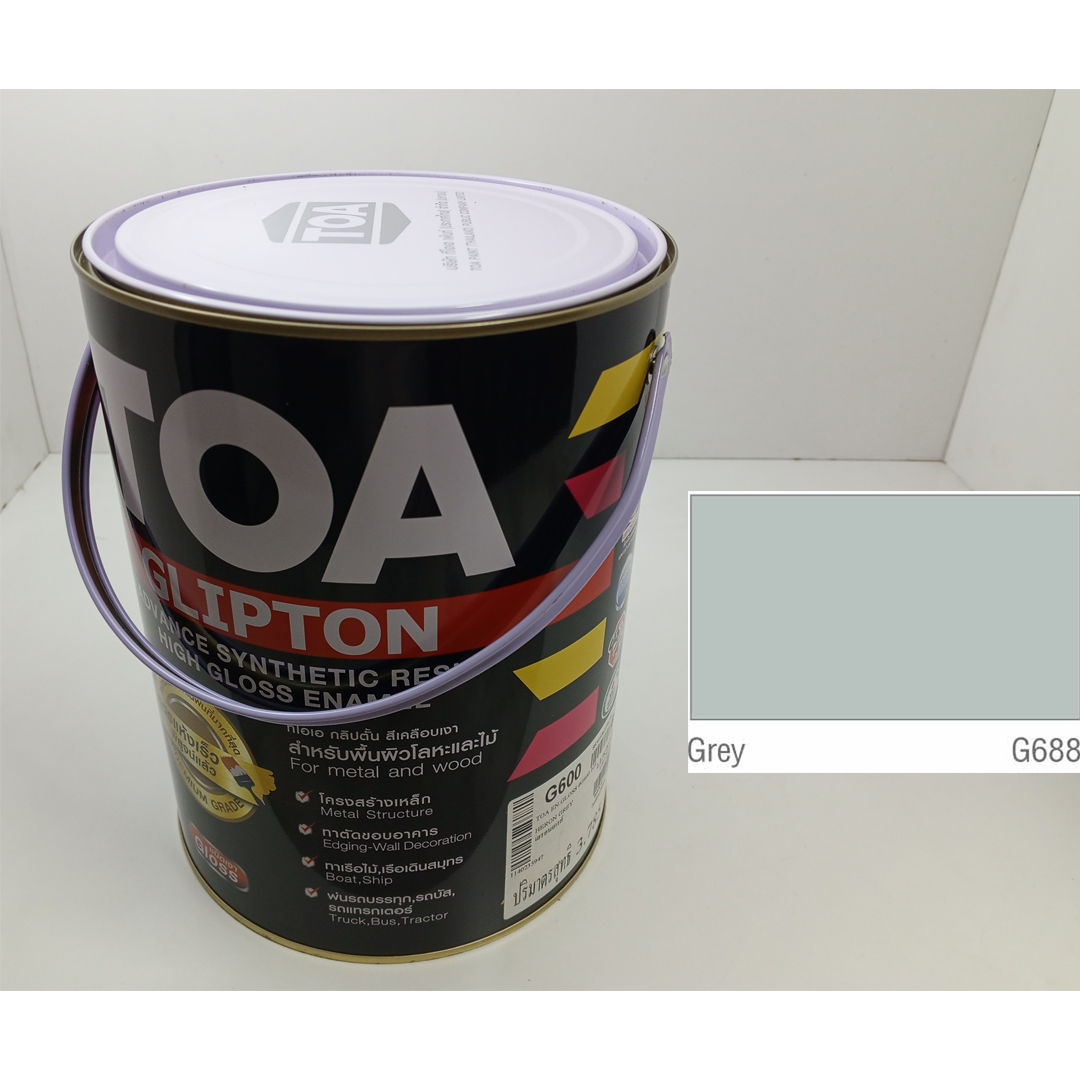 สีเคลือบเงา TOA GLIPTON ขนาด 3.785 ลิตร , 1 แกลลอน สีน้ำมัน | Lazada.co.th