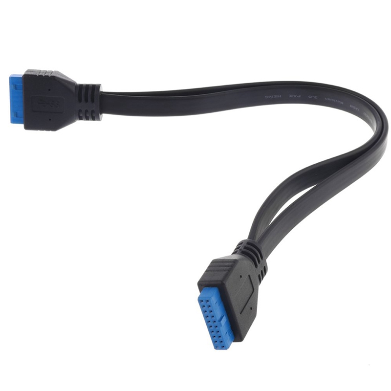 Dual 2 Port USB 3.0 Front Panel Extension Cable a Type Female to 20 Pin ...