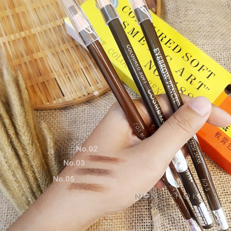(1แท่ง!!)ดินสอเขียนคิ้วเชือกดึงรุ่นญี่ปุ่น Coloured Soft Cosmetic Art ...