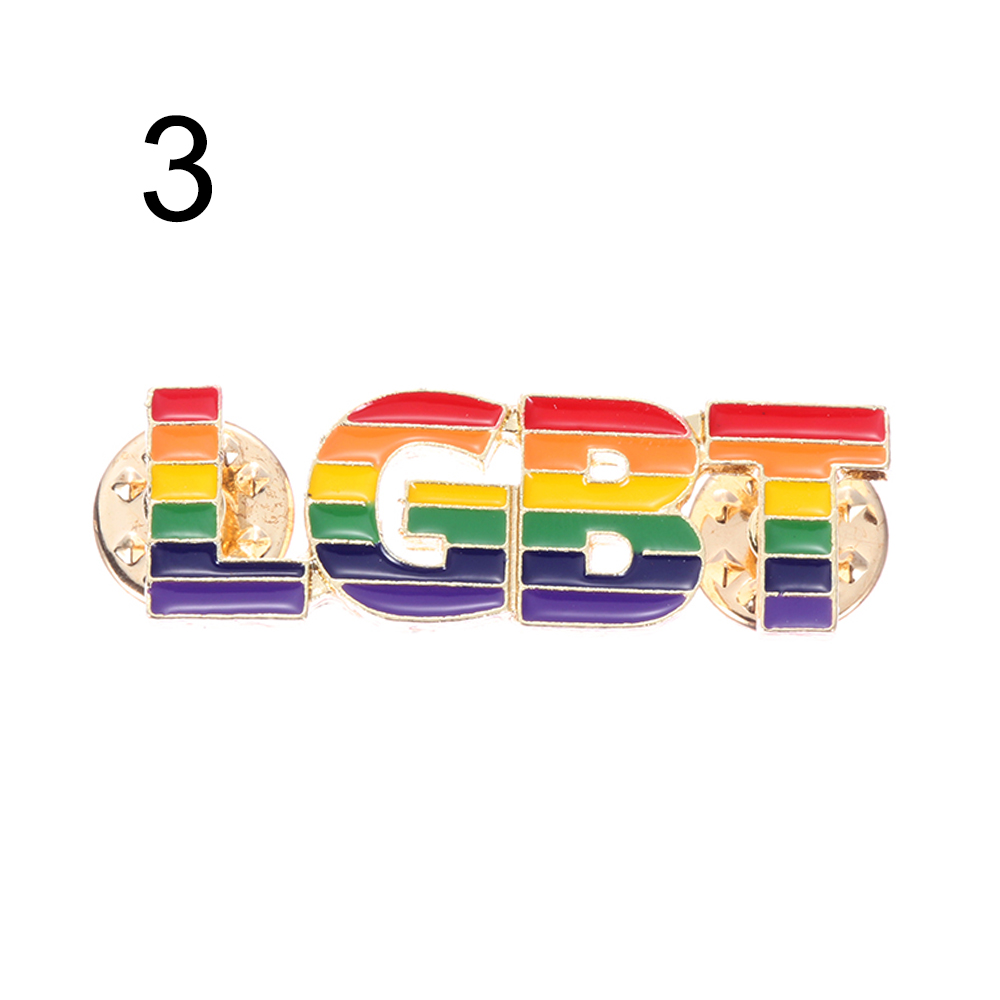 Pride Rainbow Pins Flag Tinplate Badge Support เกย์เลสเบี้ยน Bisex