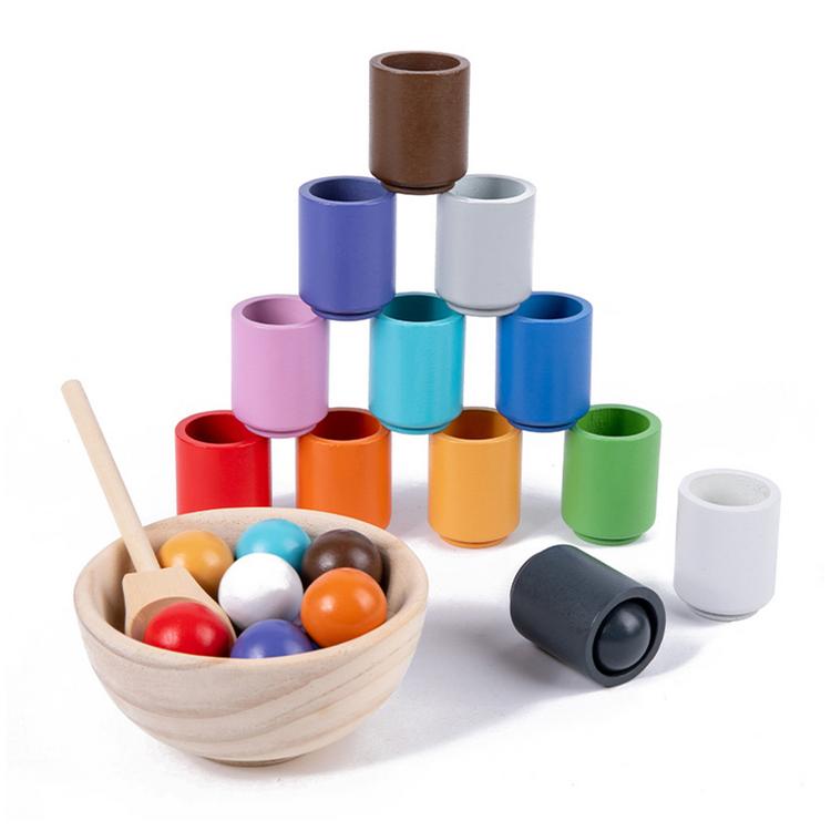 Wooden Sorting Toys Ball Color Learning Toys Color Matching/Sorting ...